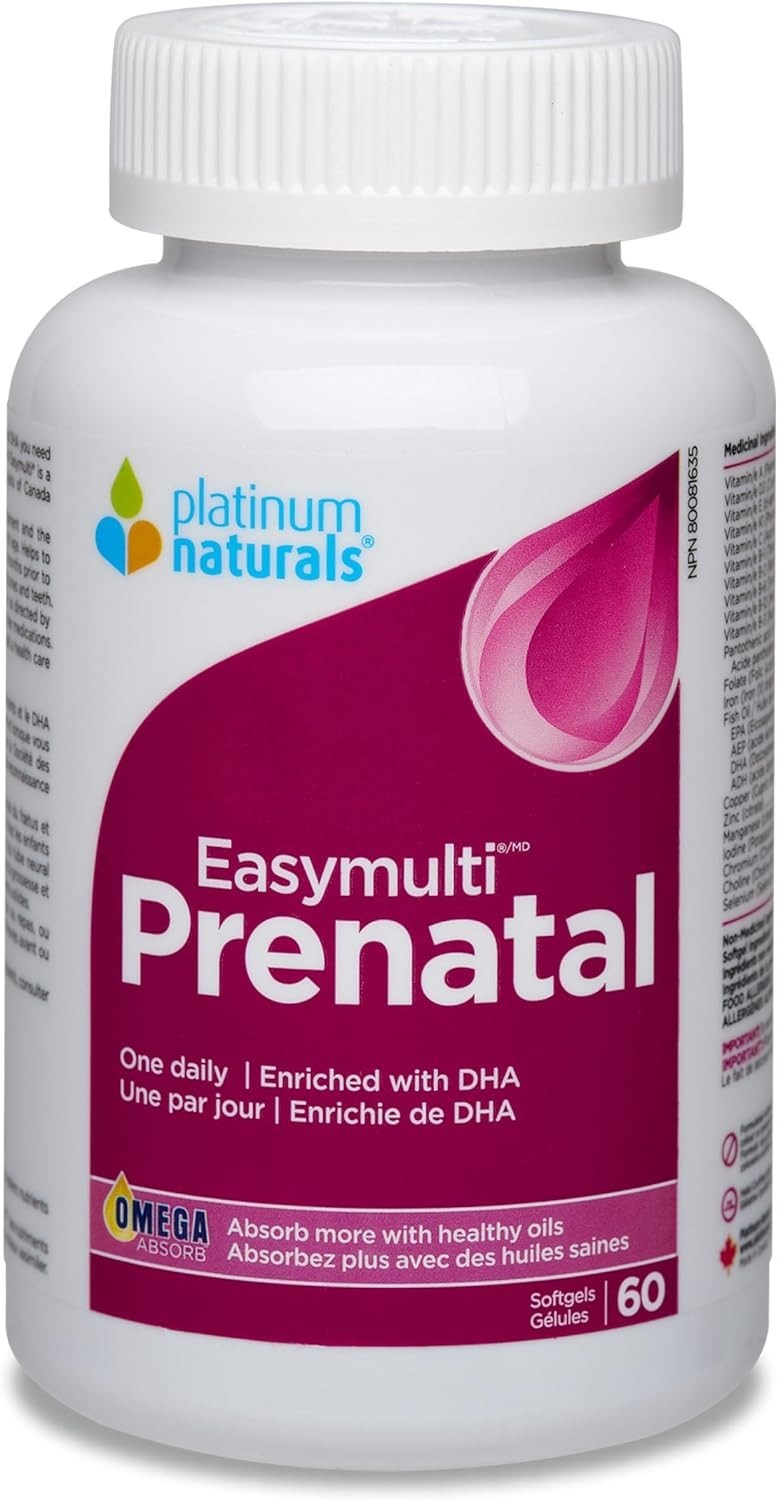 Platinum Naturals Easymulti Prenatal Complete Multivitamin for Women 6 ...