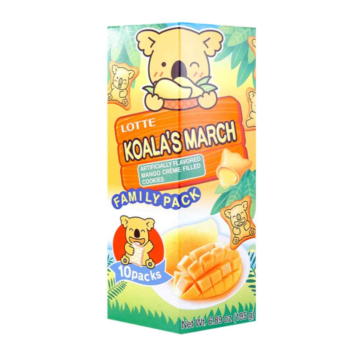 Lotte Mango Creme Flavor Koala March Cookies Family Pack Sweet Snack 1 ...