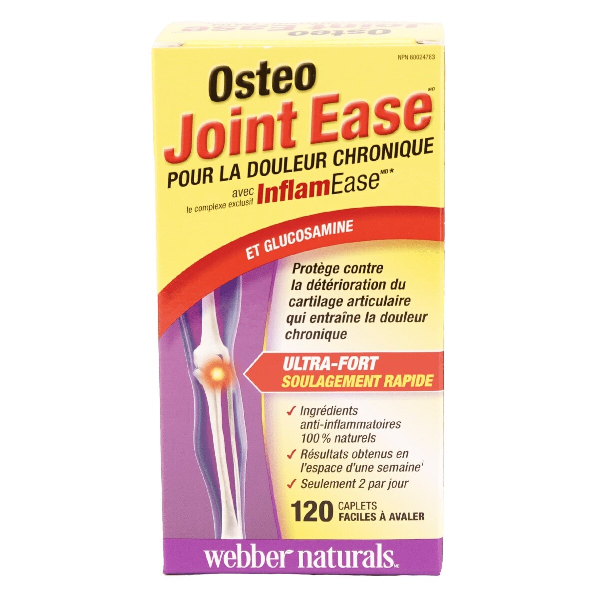 Webber Naturals Osteo Joint Ease Extra Strength Bone Strength 120 Caps ...