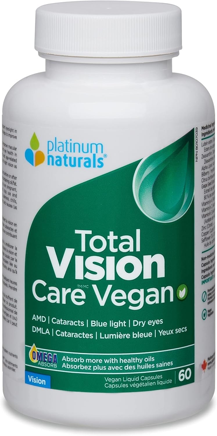 Platinum Naturals Total Vision Care Vegan Lutein Adult Eye Support 60p ...