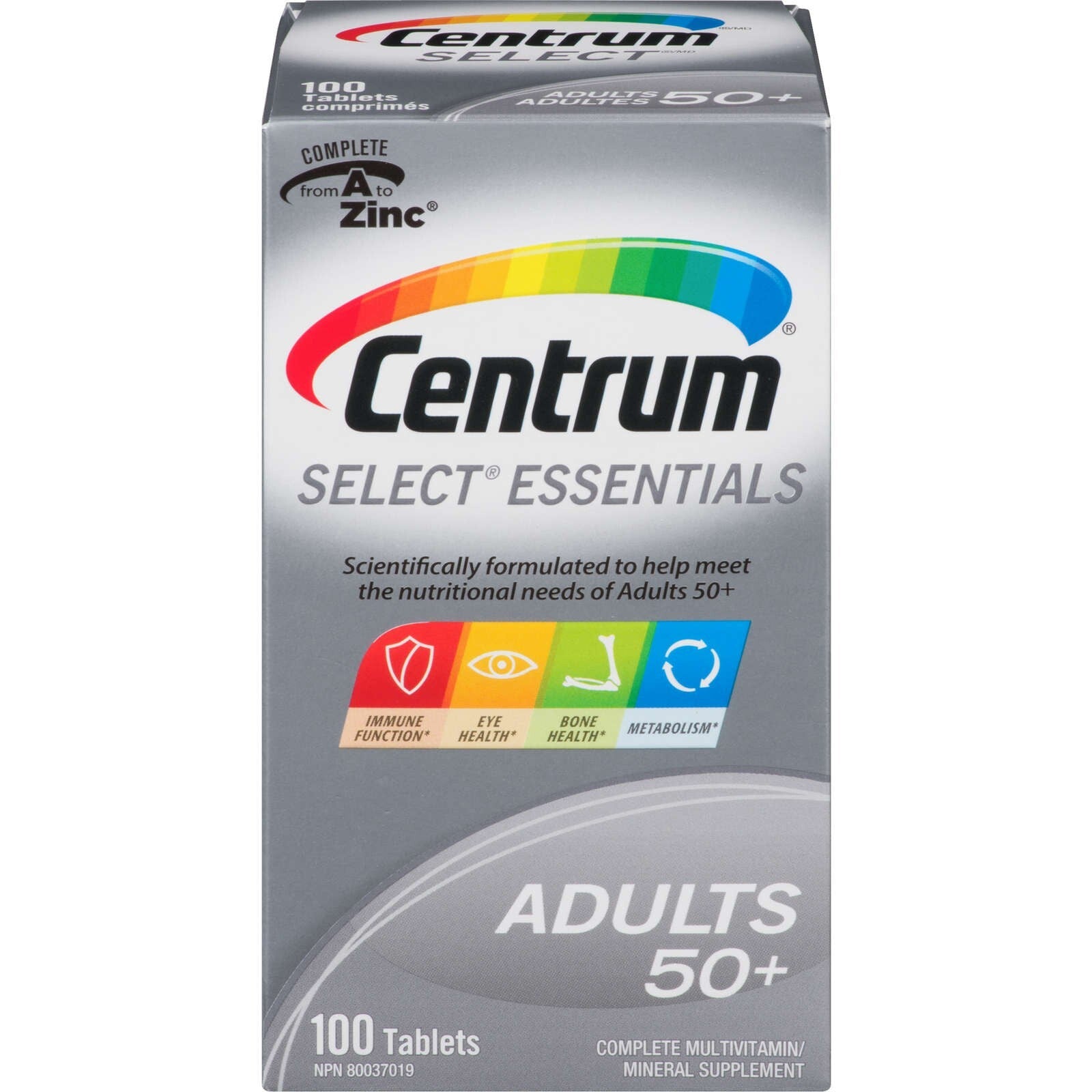 Centrum Select Essentials Adults 50+ Multivitamin Multiminerals 100 pc ...