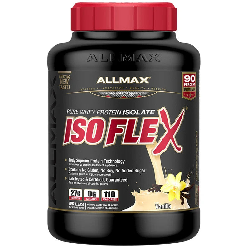 Allmax Isoflex Vanilla Flavor Truly Superior Protein Low Lactose 5lb N ...