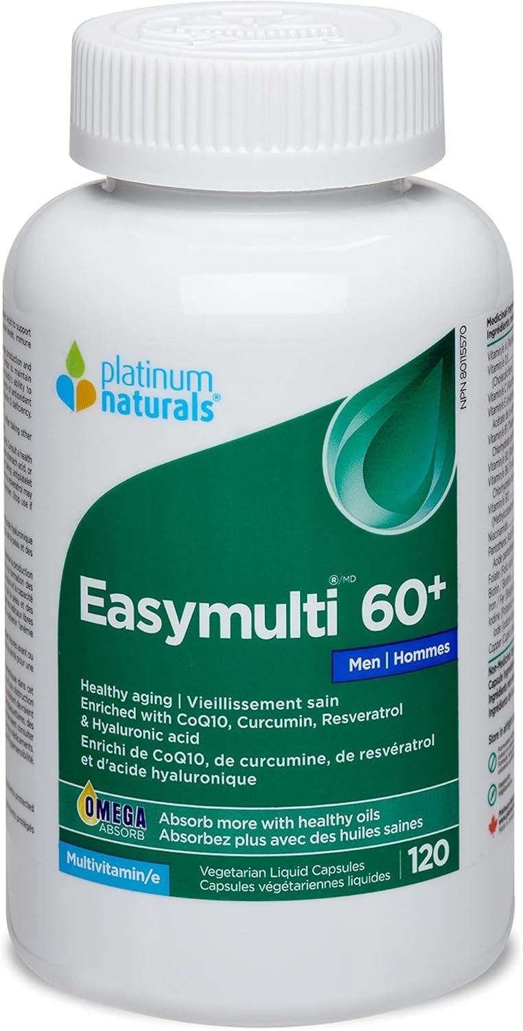 Platinum Naturals Easymulti 60+ for Men Comprehensive Multivitamin 120 ...