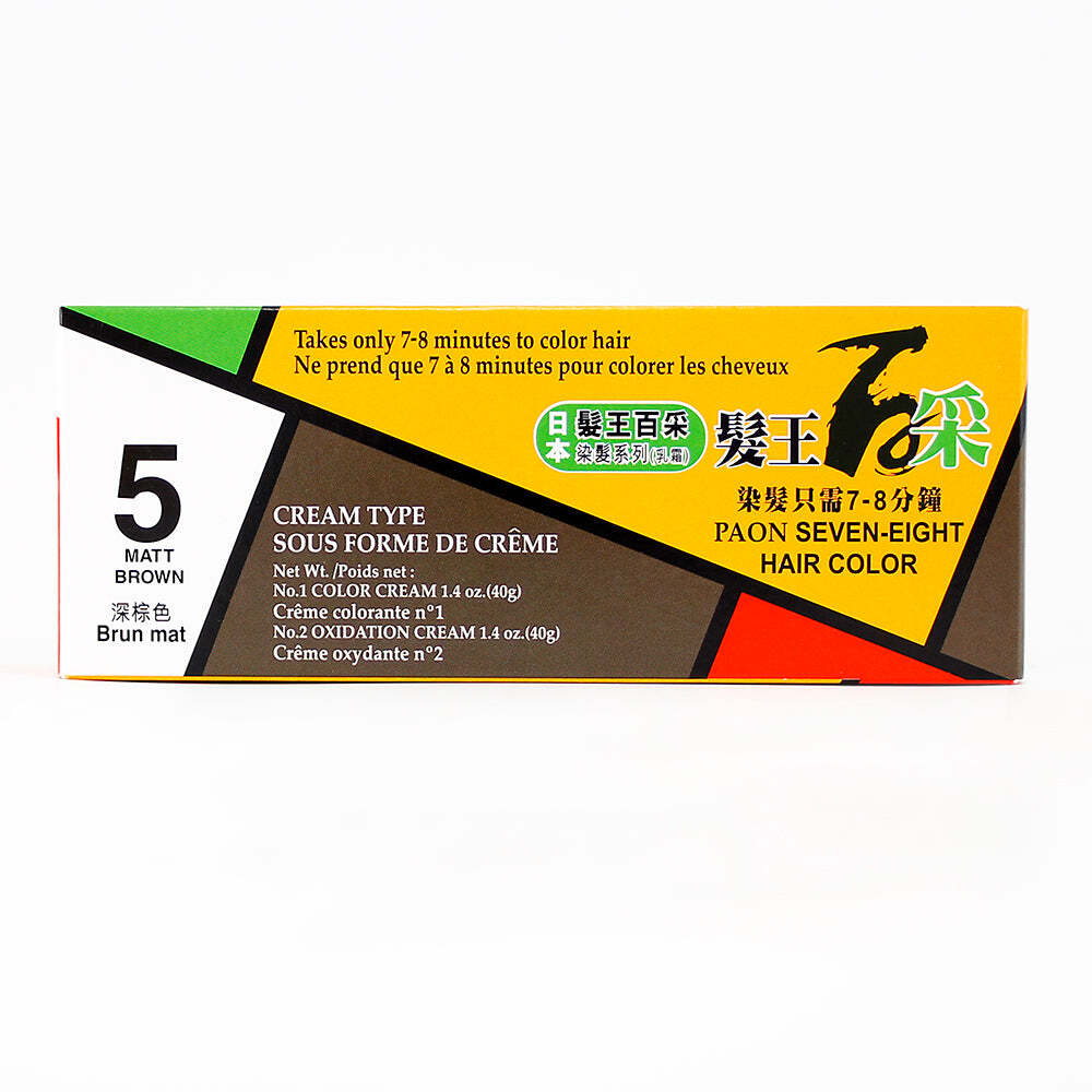 Paon Seven-Eight Hair Color #5 Matte Brown Soft Silky Finish Natural 1 ...