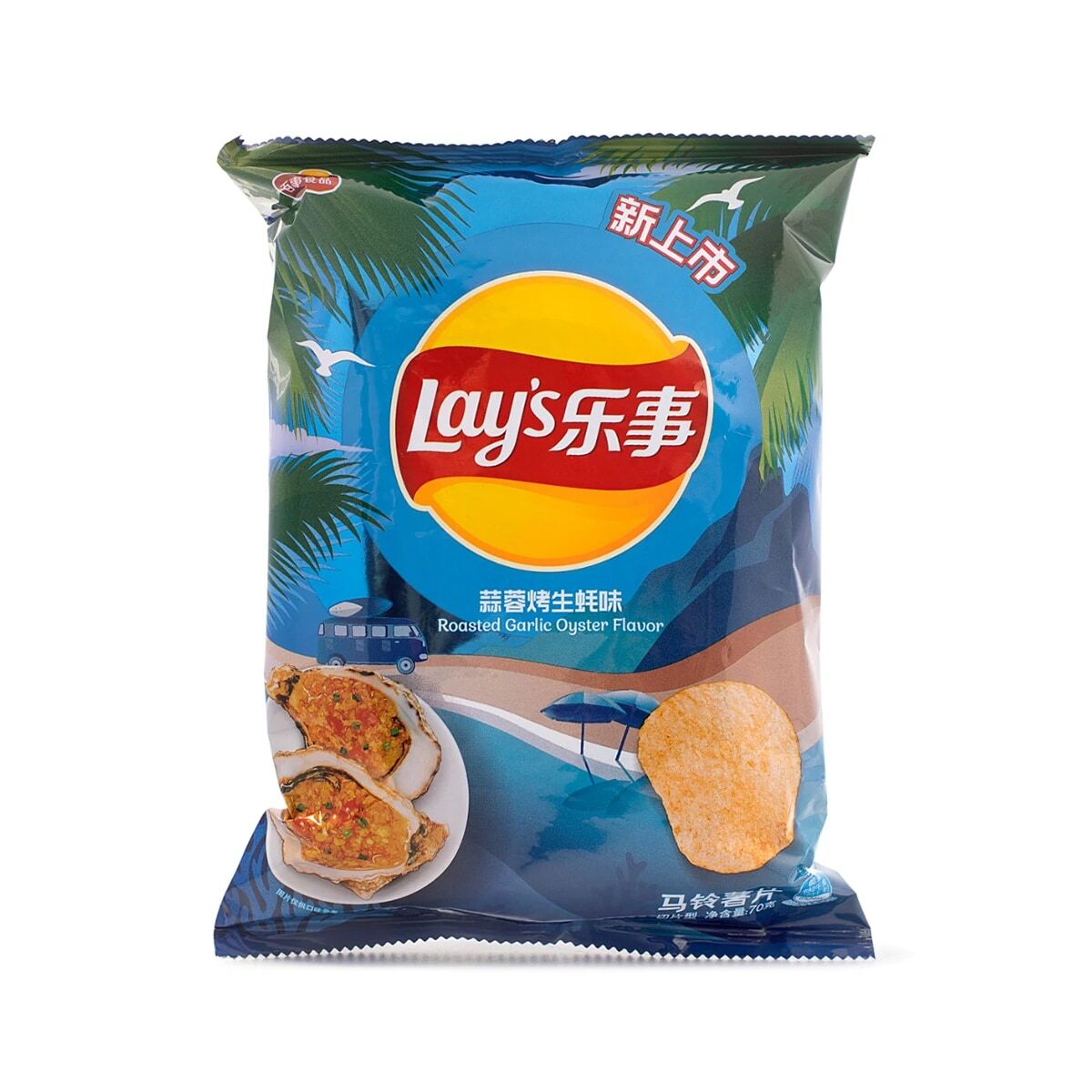 5 Bags Lays Garlic Oyster Seafood Flavor Tasty Healthy Potato Chips 70 ...