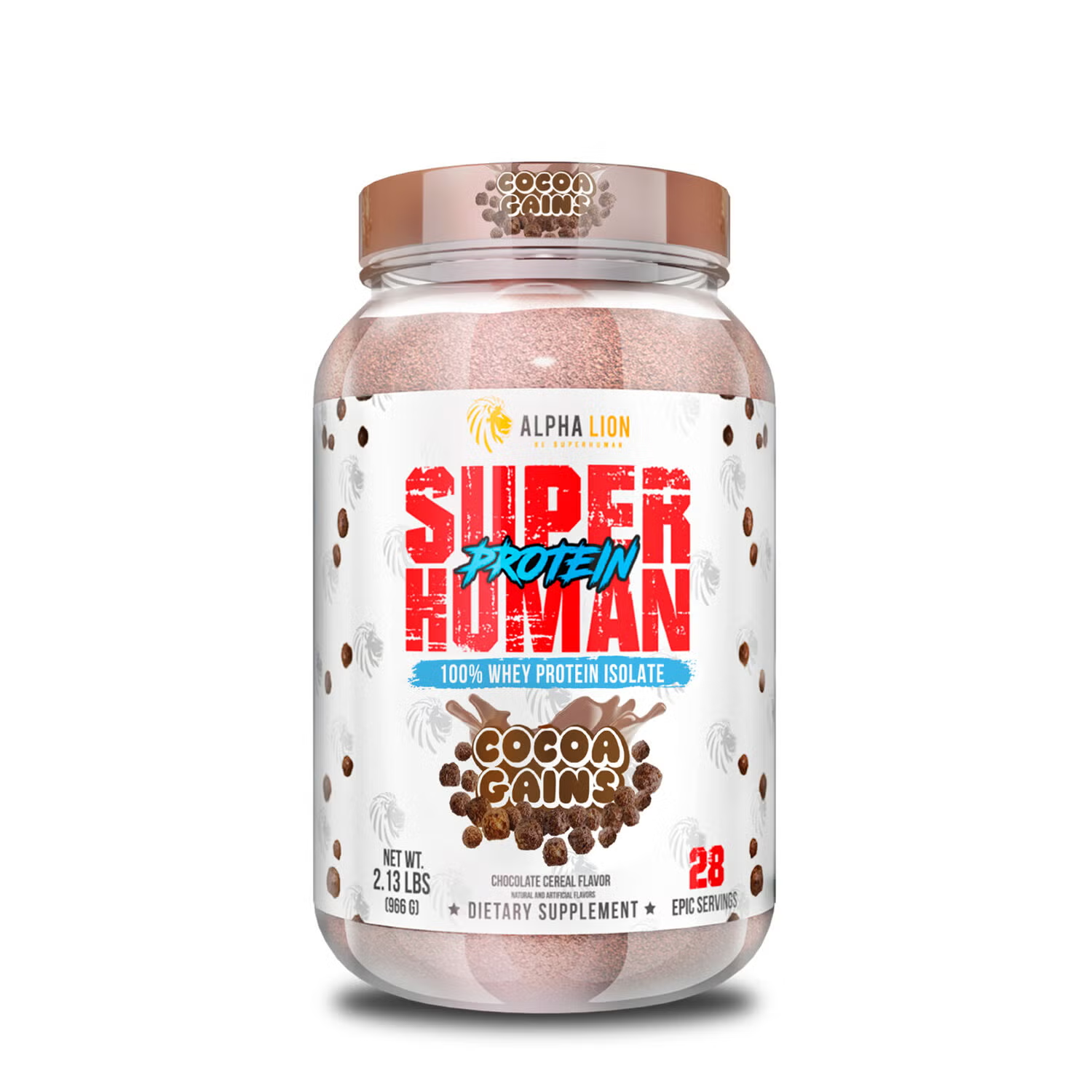 Alpha Lion Superhuman 100% Whey Protein Isolate Cocoa Buffs Chocolate ...