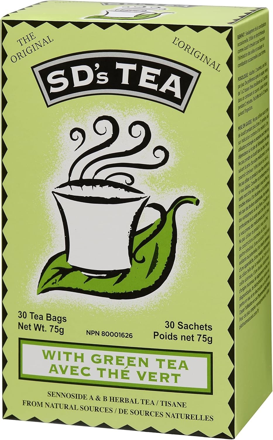 Platinum Naturals SD's Tea Green Tea Flavour Herbal Digestive 30 Sache ...